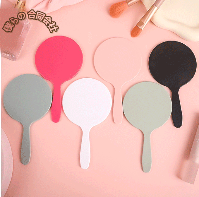 新作 ミラー カスタム手鏡 手持ち鏡 DIY鏡 シンプル 生活雑貨 ミニサイズ 円形 10*17cm 6色展開 | 卸売・ 問屋・仕入れの専門サイト【NETSEA】