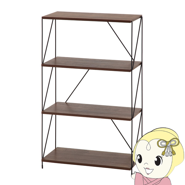 オープンラック オープンシェルフ 不二貿易 EZBO ワイヤーラック 4段 60幅 ミドルブラウン 工具不要 組 株式会社 ヤサカ電気 | 卸売・ 問屋・仕入れの専門サイト【NETSEA】