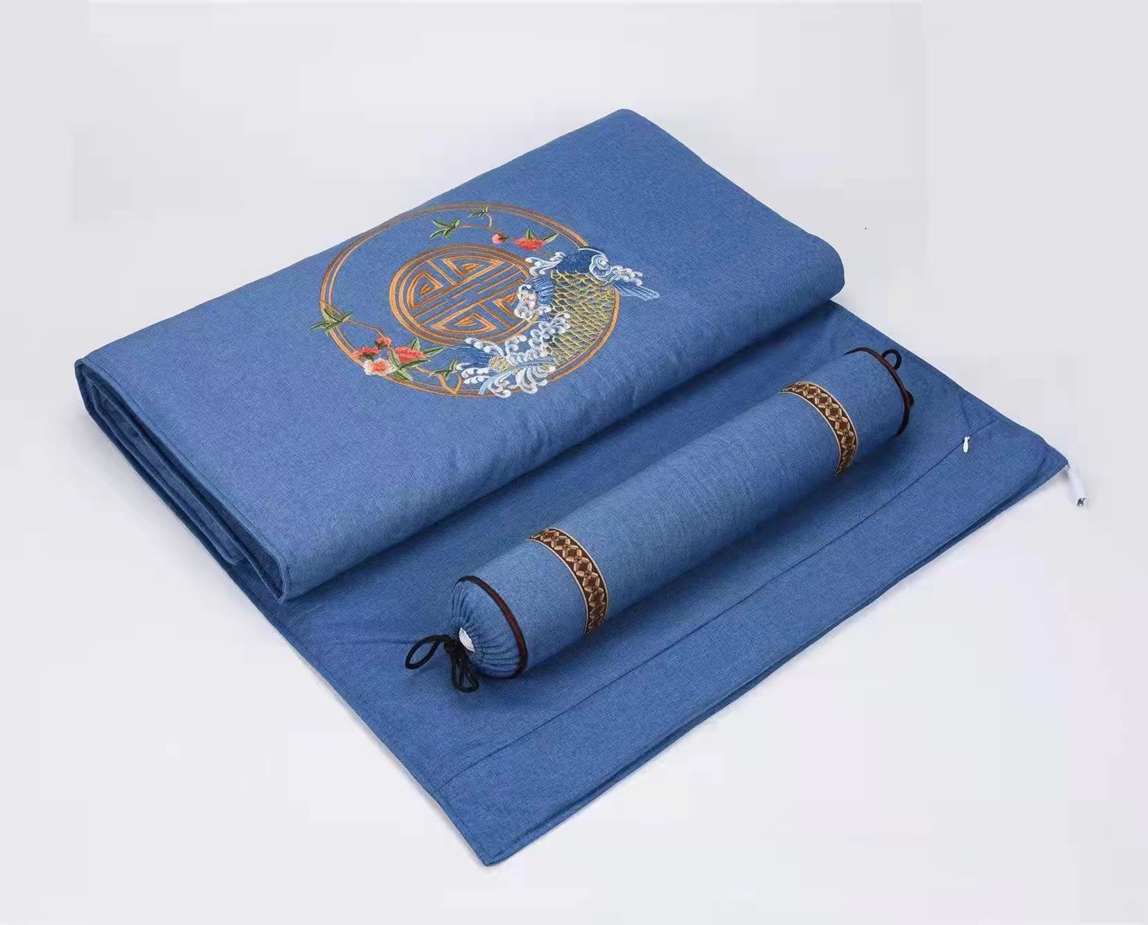 電気加熱灸マット 美容ベッド 艾絨毯 150*60cm 刺繍鯉紺青 + ベルベット枕 NETSEA中国輸入旗艦店 | 卸売・ 問屋・仕入れの専門サイト【NETSEA】
