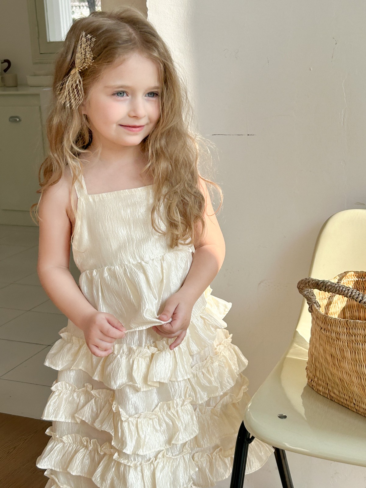 2025春夏子供服 カジュアル系 優雅 もこもこ ワンピース 韓国風 ロングスカート ガールズ服[90~150cm] | 卸売・ 問屋・仕入れの専門サイト【NETSEA】