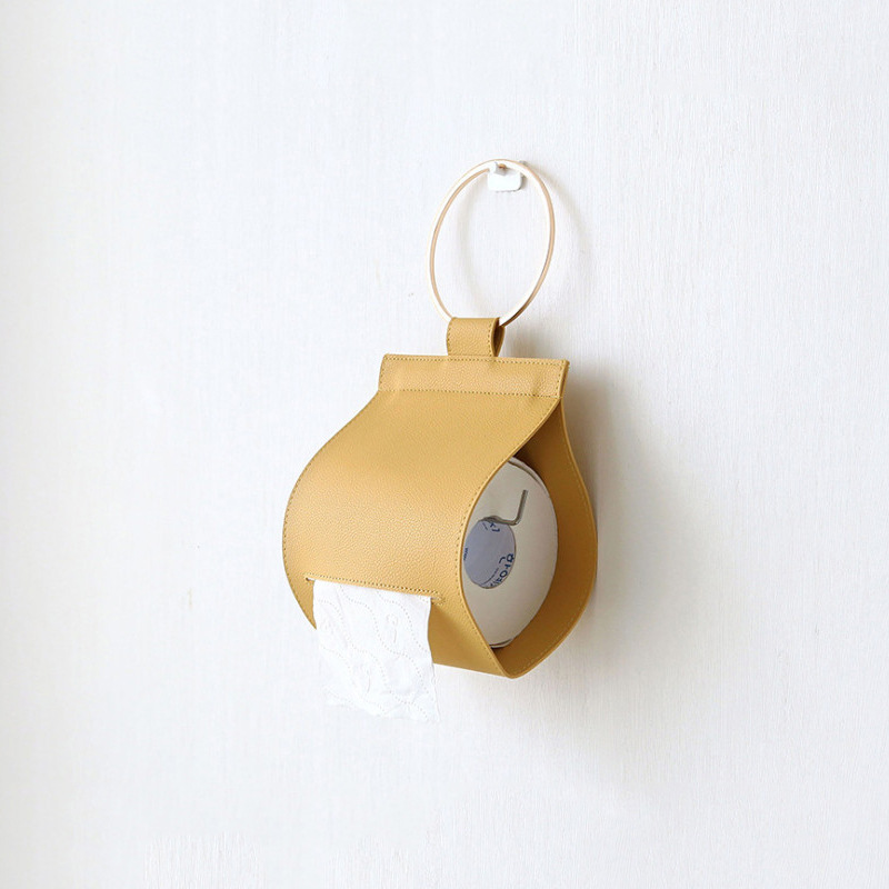 韓国式 壁掛け トイレットペーパーホルダー 黄色 PUレザー | 卸売・ 問屋・仕入れの専門サイト【NETSEA】