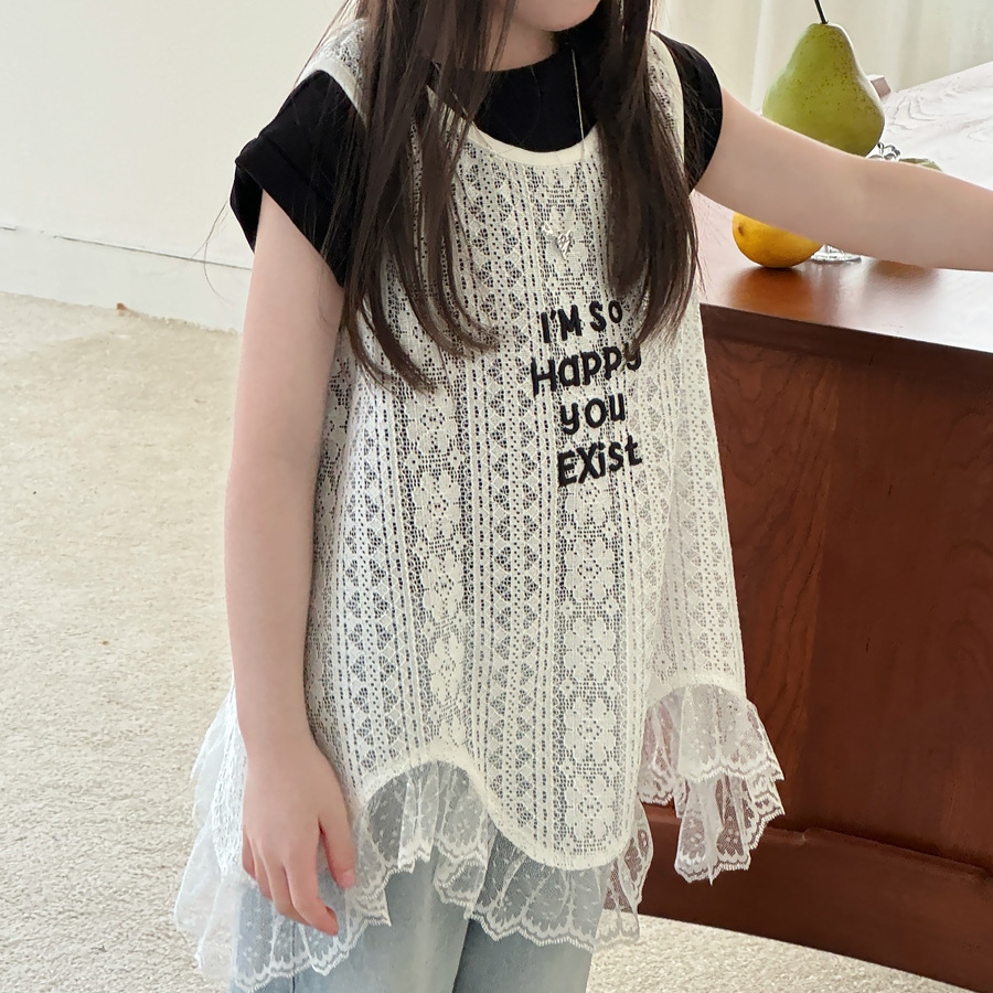 子供服 90~150cm キッズワンピース レイヤードレーストップス 韓国キッズ服 | 卸売・ 問屋・仕入れの専門サイト【NETSEA】