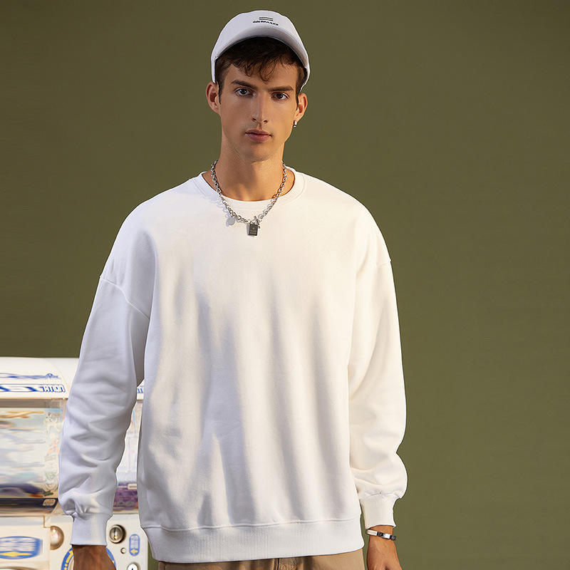 カスタムラウンドネックスウェット 白 Sサイズ 45-57.5kg 重量級純綿 | 卸売・ 問屋・仕入れの専門サイト【NETSEA】