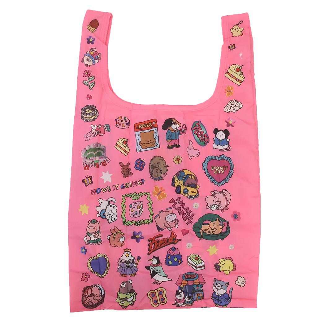 【エコバッグ】ラブリーフレンズ ポーチ付きエコバッグ BL | 卸売・ 問屋・仕入れの専門サイト【NETSEA】