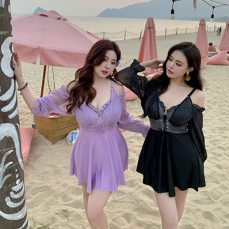 品質保証！2L～6L★水着 水泳 海水浴 ビーチ ツヤ感 長袖 ワンピース水着 | 卸売・ 問屋・仕入れの専門サイト【NETSEA】