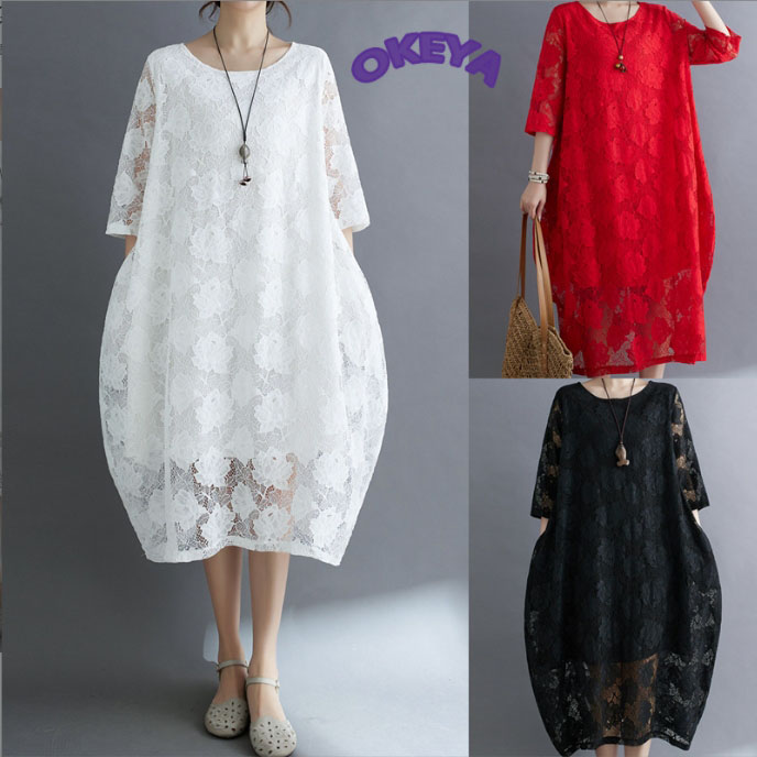 レディース服 2025年夏新作 ワンピース ロングワンピース レース 可愛い ゆったり 韓国風 M#-2XL# | 卸売・ 問屋・仕入れの専門サイト【NETSEA】