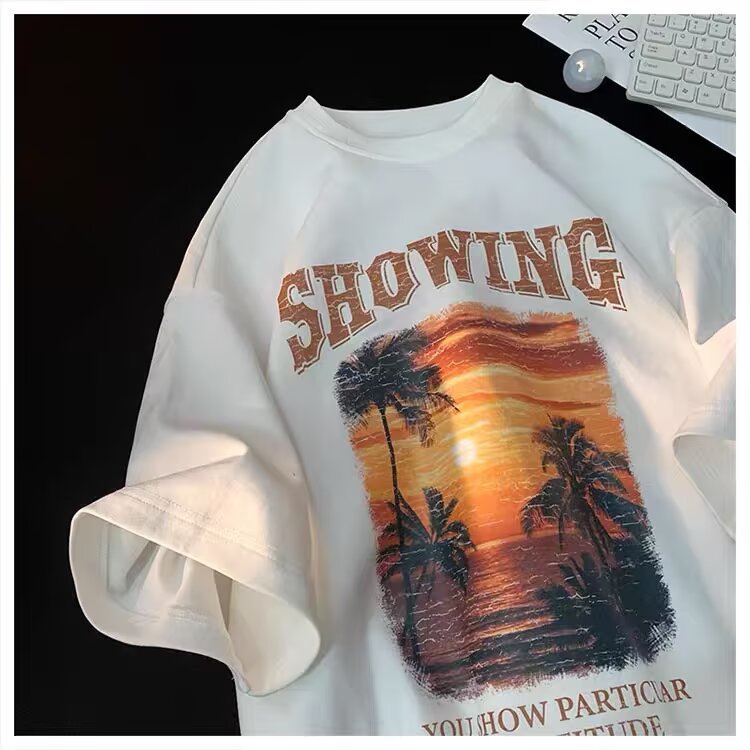 2025春夏新作 メンズ 男 カジュアル 半袖 丸首 プリント トップス Tシャツ インナー M-3XL | 卸売・ 問屋・仕入れの専門サイト【NETSEA】