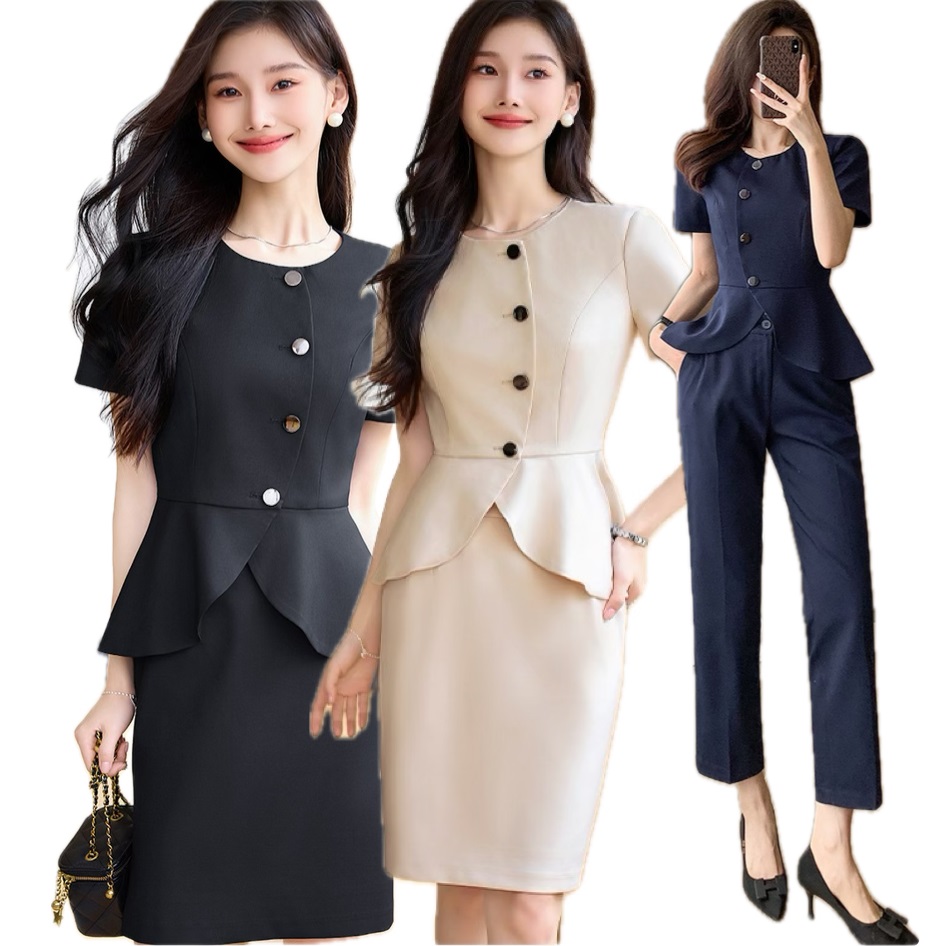 ★上質S～5L★ OL 通勤 オフェス着 オシャレ ペプラム スーツセット 2set 3set | 卸売・ 問屋・仕入れの専門サイト【NETSEA】