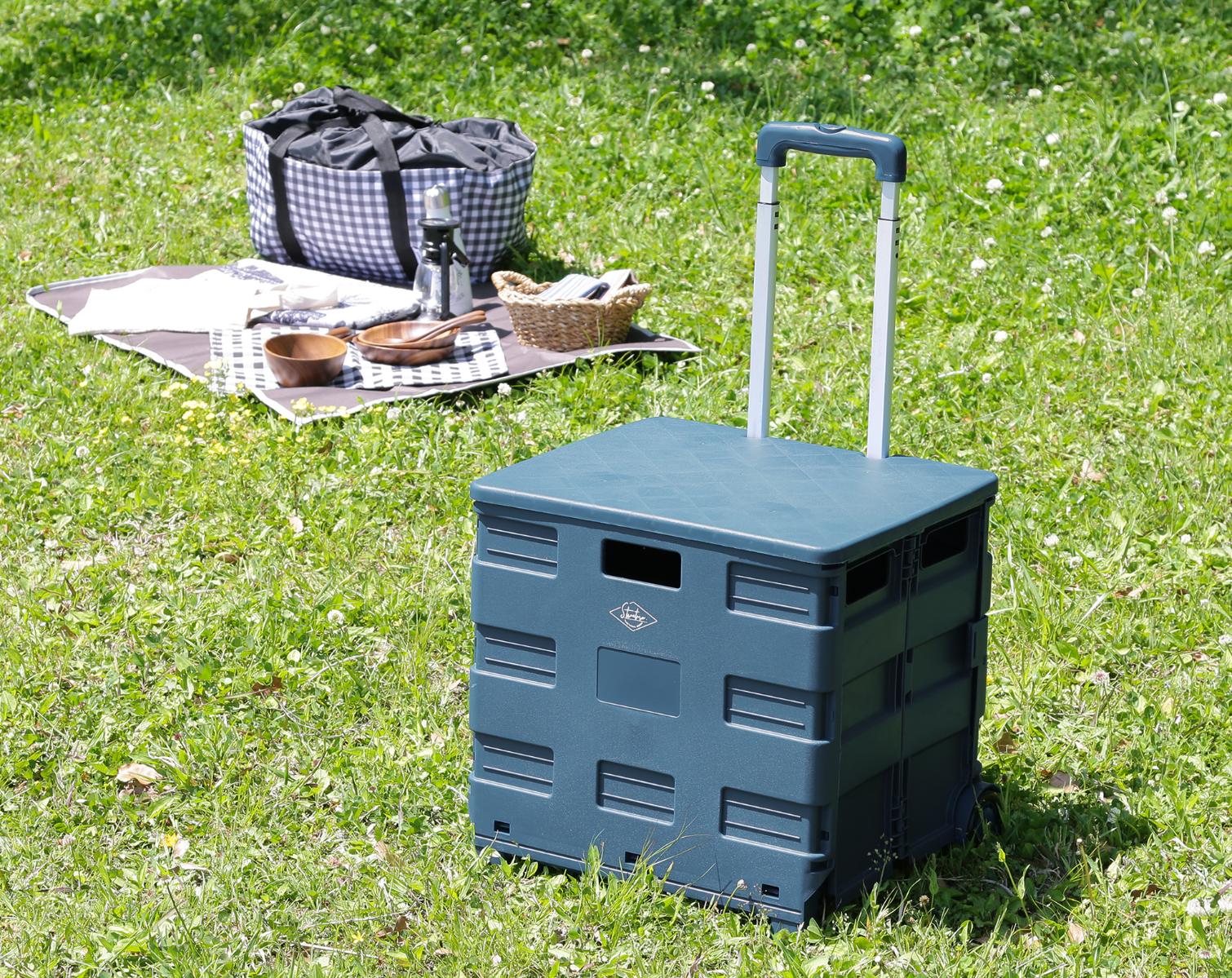 フォールディングキャリーカート L 蓋付き NV | 卸売・ 問屋・仕入れの専門サイト【NETSEA】