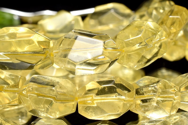 高透明 レモンクォーツ 16-18x13-17mm 原石ラフカット ブレスレット 1個売り _BG6117-5 | 卸売・ 問屋・仕入れの専門サイト【NETSEA】