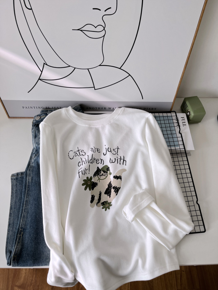 2025秋冬新作 レディース 女 長袖 丸首 プリント Tシャツ トップス インナー | 卸売・ 問屋・仕入れの専門サイト【NETSEA】